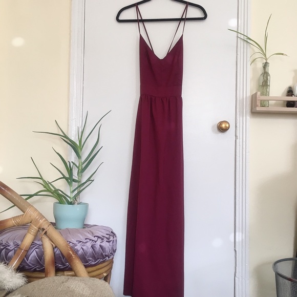Tobi | Dresses | Wine Open Back Maxi | Poshmark